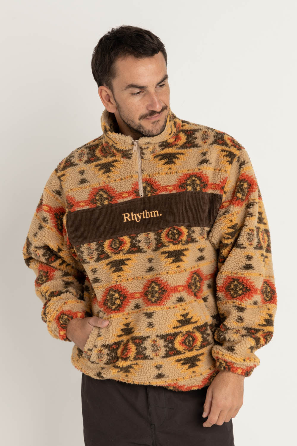 High Noon Quarter Zip Tan – Rhythm New Zealand